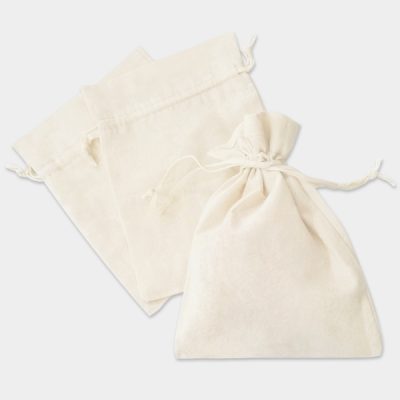 [ COTTON ] NATURAL MUSLIN POUCH - 25PCS - BOX2PAC - Malaysia Online Box ...