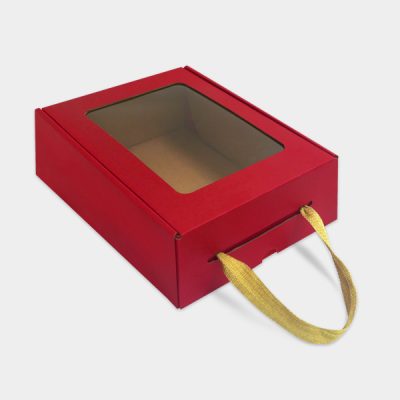 [ G3 ] MIDI RED WINDOW STRING CARRY BOX - PORTRAIT - 10PCS - BOX2PAC ...