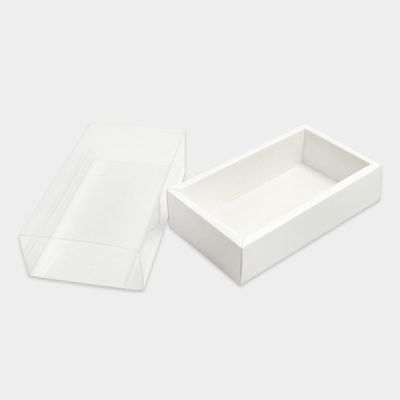 [ G2 ] CLEAR LID SHORT WHITE SLIDING GIFT BOX - 25PCS - BOX2PAC ...