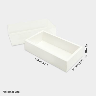 [ G2 ] CLEAR LID SHORT WHITE SLIDING GIFT BOX - 25PCS - BOX2PAC ...