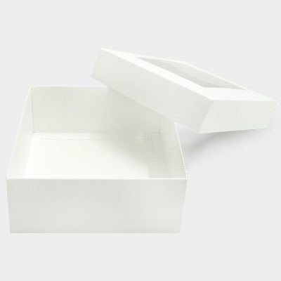 [ G1 ] WINDOW SQUARE WHITE PREMIER GIFT BOX - PACK OF 10 - BOX2PAC ...