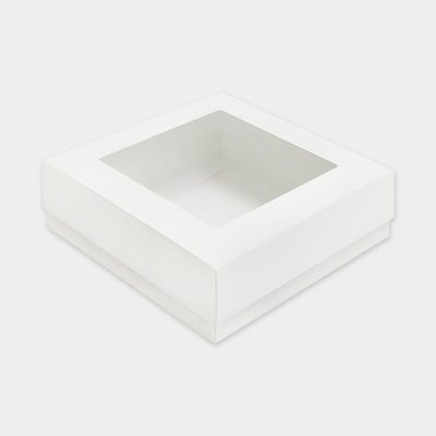[ G1 ] WINDOW SMALL SQUARE WHITE PREMIER GIFT BOX - PACK OF 25 ...