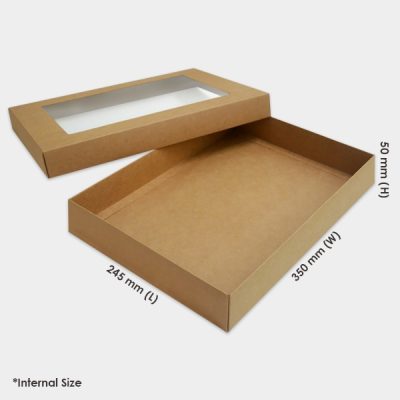 [ G1 ] WINDOW KRAFT SHIRT BOX - 10PCS - BOX2PAC - Malaysia Online Box Store