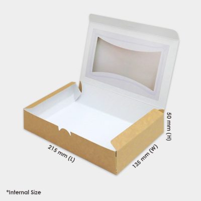[ WINDOW ] KRAFT PAPER DELI BOX - RECTANGLE - 25PCS - BOX2PAC ...