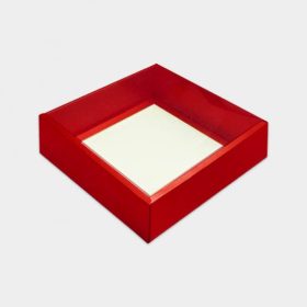 [ G2 ] SQUARE RED CLEAR LID GIFT BOX - 25PCS - BOX2PAC - Malaysia ...