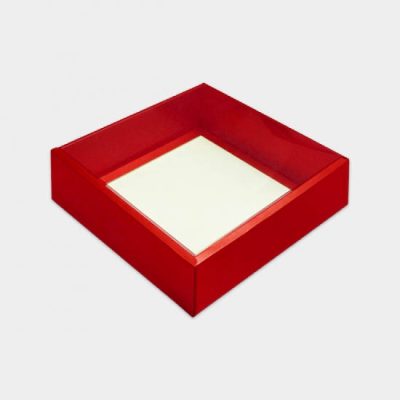 [ G2 ] SQUARE RED CLEAR LID GIFT BOX - 25PCS - BOX2PAC - Malaysia ...
