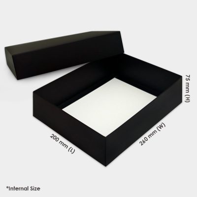 [ M-LARGE RECTANGLE ] BLACK PREMIER GIFT BOX - PACK OF 10 - BOX2PAC ...