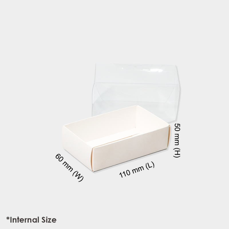 [ G1 ] CLEAR LID DIVIDER METALLIC RED SQUARE CARRY GIFT BOX - 10PCS ...