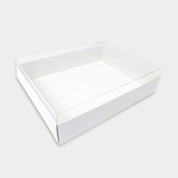 [ SMALL RECTANGLE WHITE ] CLEAR LID GIFT BOX - 25PCS - BOX2PAC ...