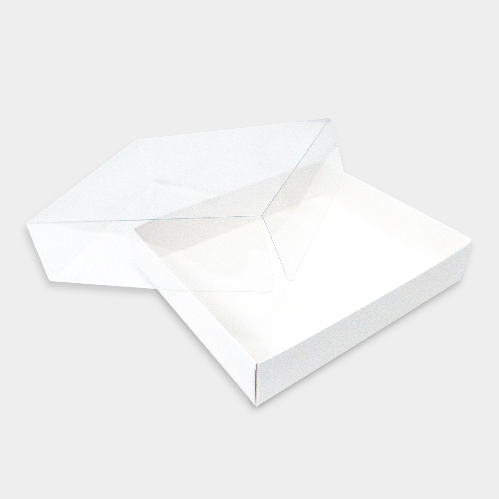 [ SMALL RECTANGLE WHITE ] CLEAR LID GIFT BOX - 25PCS - BOX2PAC ...