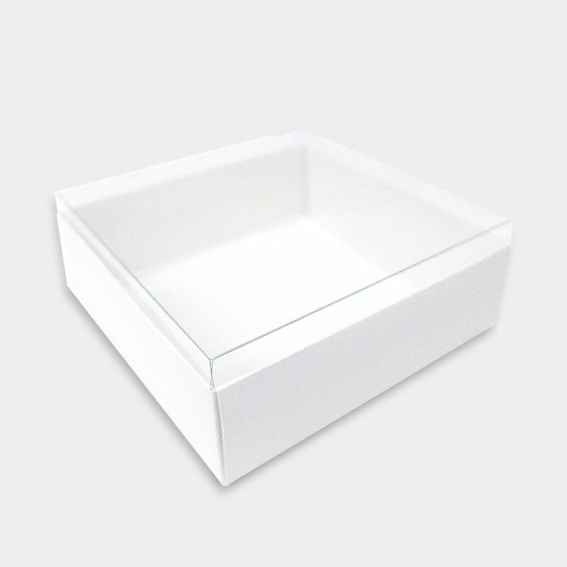 [ SQUARE WHITE ] CLEAR LID GIFT BOX - 25PCS - BOX2PAC - Malaysia Online ...