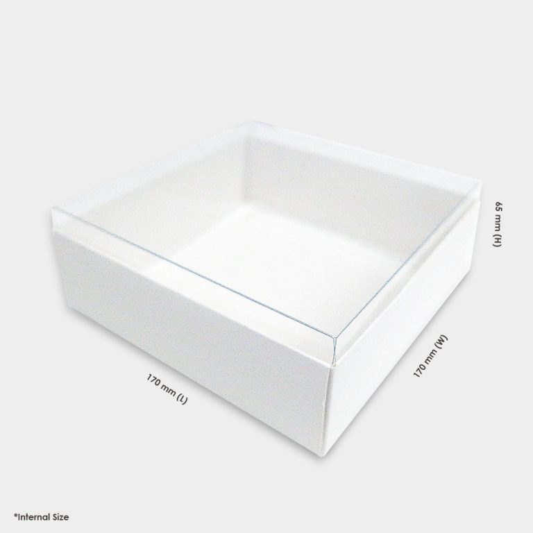 [ SQUARE WHITE ] CLEAR LID GIFT BOX - 25PCS - BOX2PAC - Malaysia Online ...