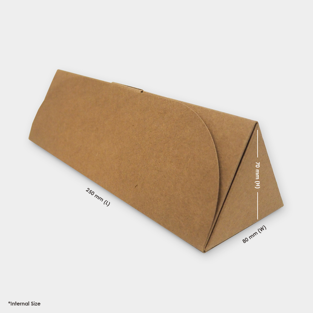 [ G2 ] KRAFT TRIANGLE PAPER BOX - 25PCS - BOX2PAC - Malaysia Online Box ...