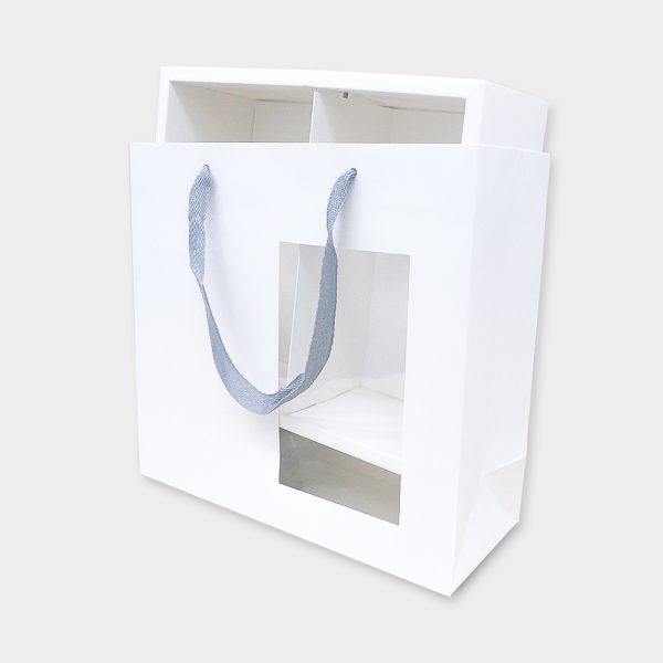 [ WINDOW ] WHITE CARRY BOX BAG WITH DIVIDER - 10PCS - BOX2PAC ...
