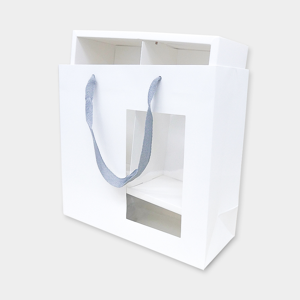 [ WINDOW ] WHITE CARRY BOX BAG WITH DIVIDER - 10PCS - BOX2PAC ...