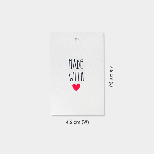 [ PRINTED ] MADE WITH LOVE GIFT TAG - 25PCS - BOX2PAC - Malaysia Online ...