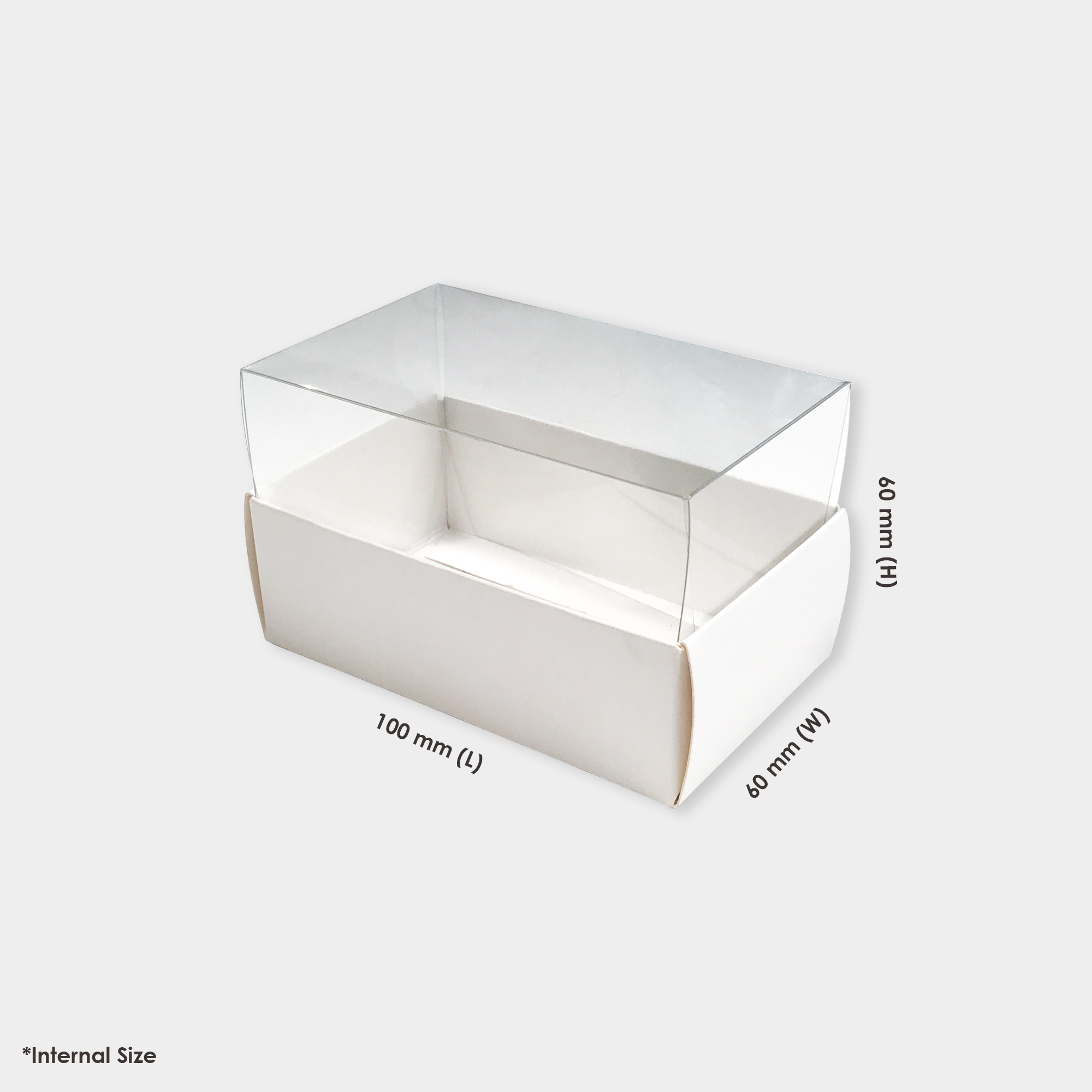 [ TALL CLEAR LID ] MINI RECTANGLE WHITE GIFT BOX - 25PCS - BOX2PAC ...