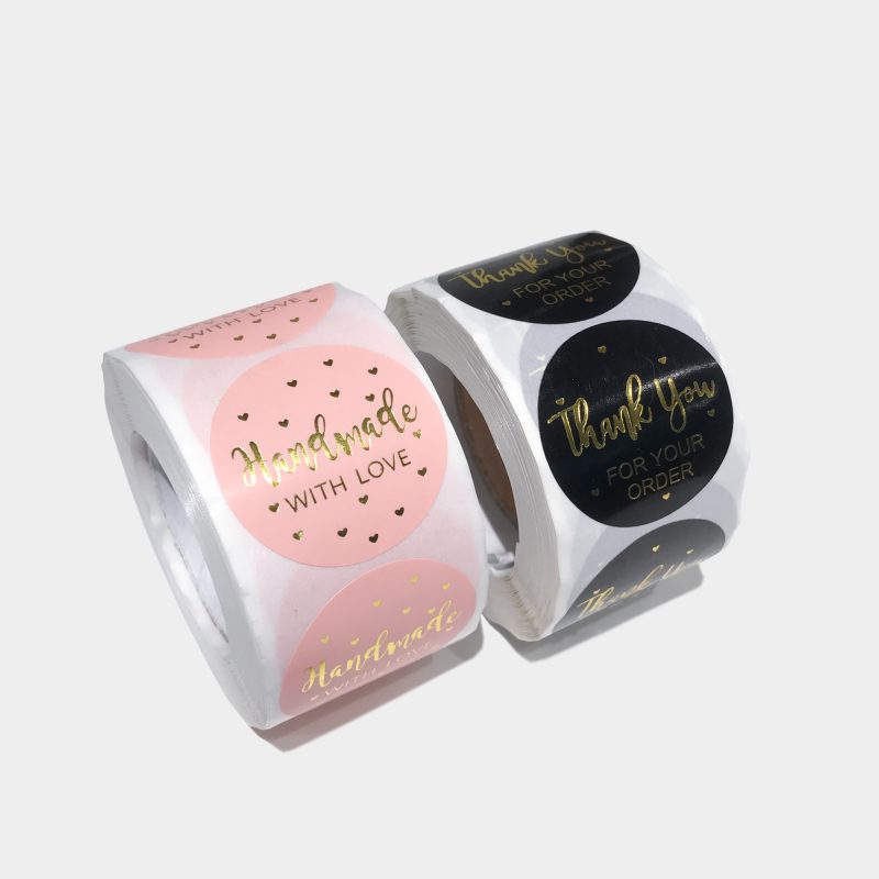 [ G2 ] 3.8cm ROUND GOLD STAMPING STICKER - 1 ROLL - BOX2PAC - Malaysia ...