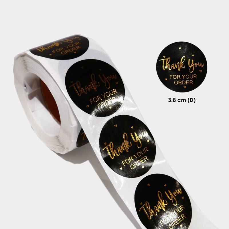 [ G2 ] 3.8cm ROUND GOLD STAMPING STICKER - 1 ROLL - BOX2PAC - Malaysia ...