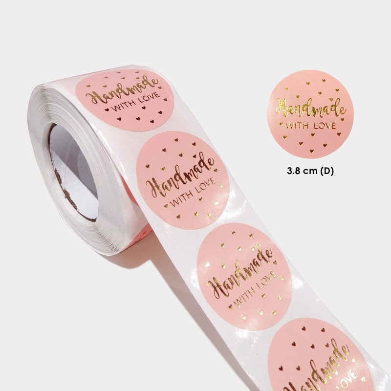 [ G2 ] 3.8cm ROUND GOLD STAMPING STICKER - 1 ROLL - BOX2PAC - Malaysia ...