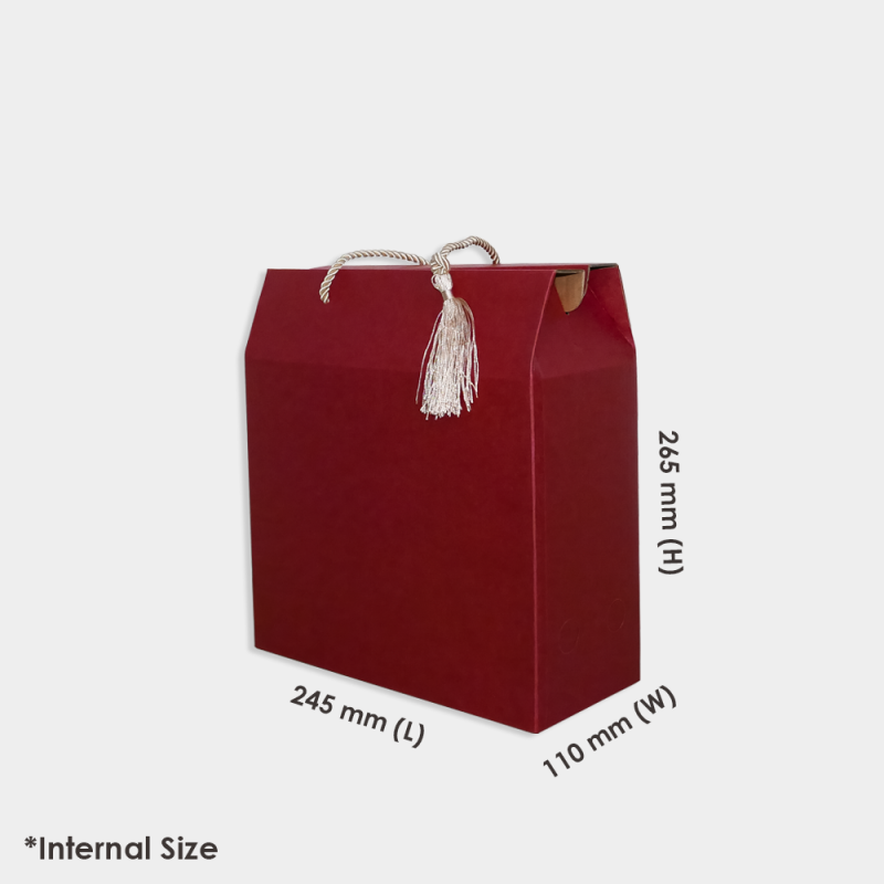 [ G4 RED ] KRAFT SMALL HAMPER BOX WITH STRING - 10PCS - BOX2PAC ...