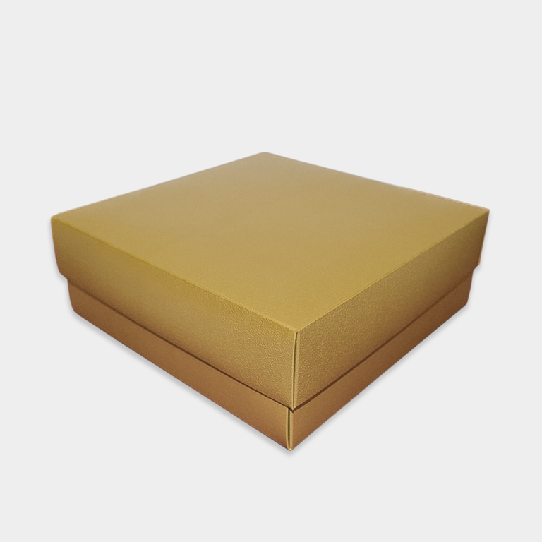 [ G1 ] SQUARE GOLD TEXTURED PREMIER GIFT BOX - 10PCS - BOX2PAC - Malaysia Online Box Store