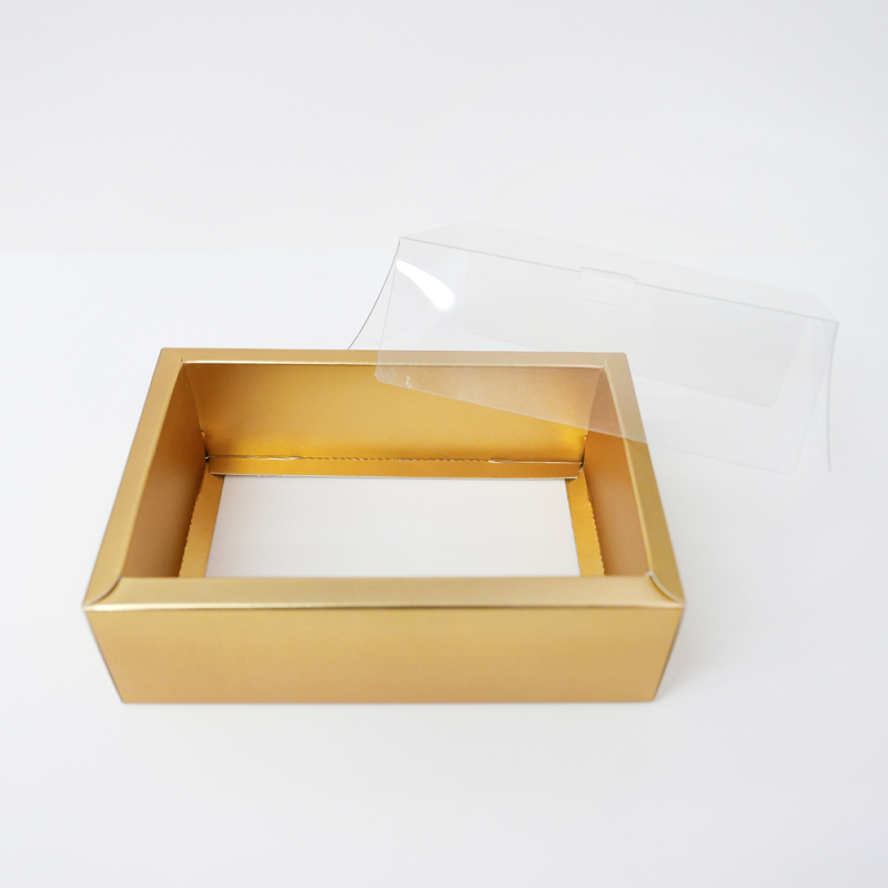 [ G2 ] RECTANGLE GOLD CLEAR LID GIFT BOX - 25 PCS - BOX2PAC - Malaysia ...