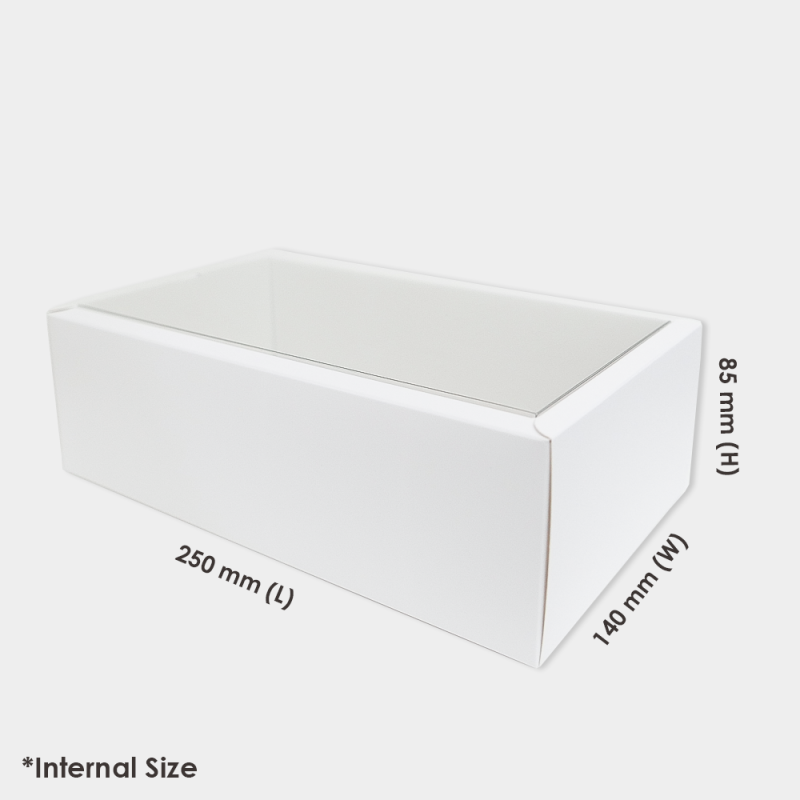 [ G2 ] RECTANGLE WHITE CLEAR LID GIFT BOX - 10 PCS - BOX2PAC - Malaysia ...