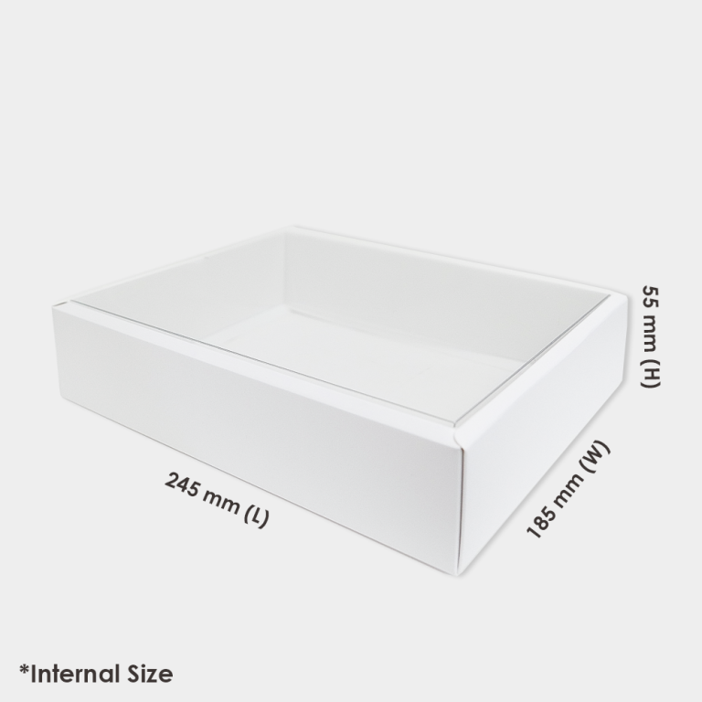 [ G2 ] RECTANGLE WHITE CLEAR LID GIFT BOX - 10 PCS - BOX2PAC - Malaysia ...