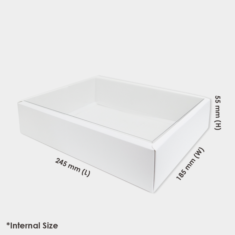 [ G2 ] RECTANGLE WHITE CLEAR LID GIFT BOX - 10 PCS - BOX2PAC - Malaysia ...