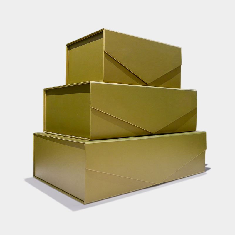 [ G3 ] CLASSIC MATTE GOLD COLLAPSIBLE MAGNETIC LID GIFT BOX *minimum ...