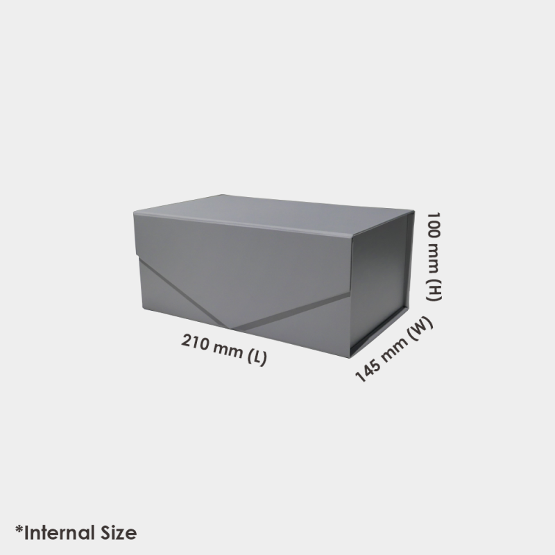 [ G3 ] CLASSIC MATTE SILVER COLLAPSIBLE MAGNETIC LID GIFT BOX *minimum ...