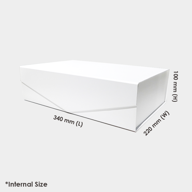 [ G3 ] CLASSIC MATTE WHITE COLLAPSIBLE MAGNETIC LID GIFT BOX *minimum ...