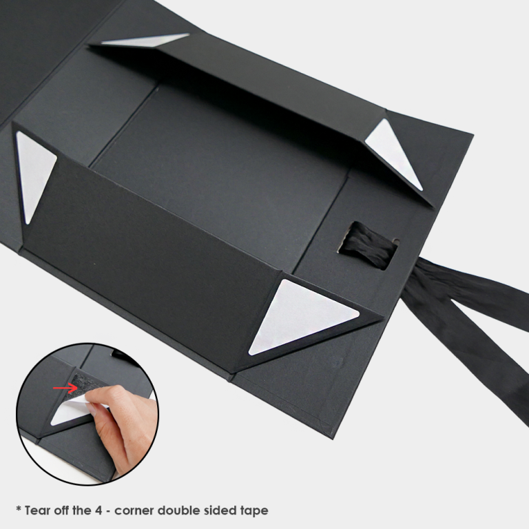 [ G3 ] IDEAL BLACK COLLAPSIBLE MAGNETIC LID GIFT BOX *minimum 2pcs ...