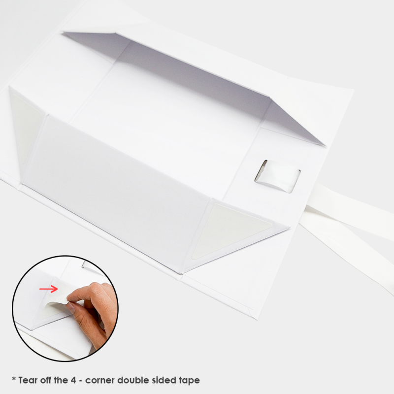 [ G3 ] IDEAL WHITE COLLAPSIBLE MAGNETIC LID GIFT BOX *minimum 2pcs ...