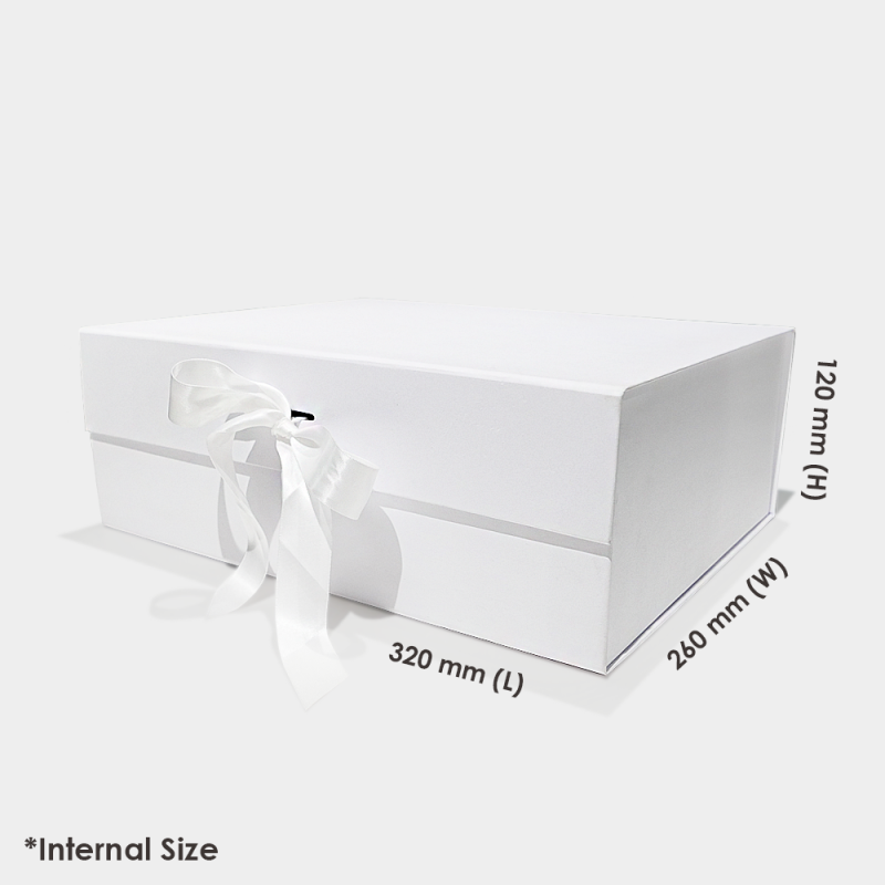 [ G3 ] IDEAL WHITE COLLAPSIBLE MAGNETIC LID GIFT BOX *minimum 2pcs ...