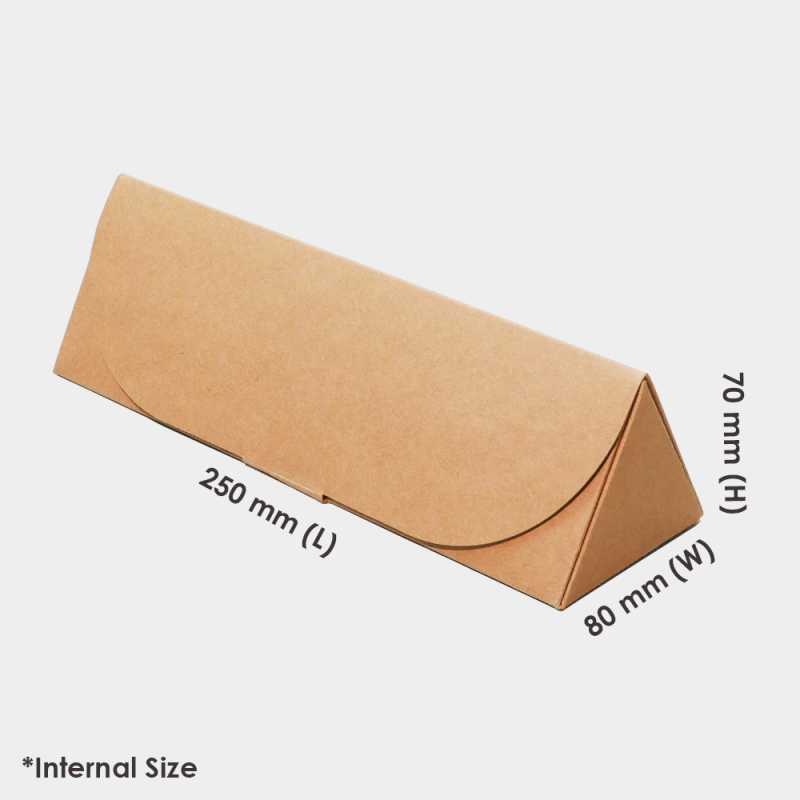 [ G2 ] KRAFT TRIANGLE PAPER BOX - 25PCS - BOX2PAC - Malaysia Online Box Store