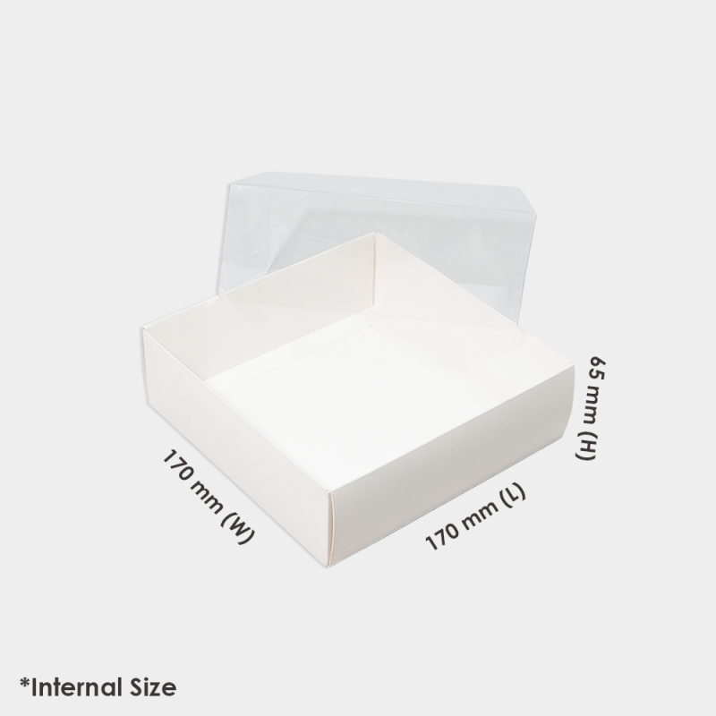 [ G2 ] SQUARE WHITE CLEAR LID GIFT BOX - 25PCS - BOX2PAC - Malaysia ...