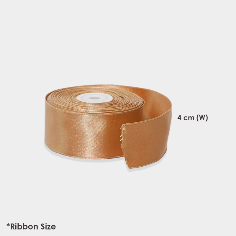 [ RIBBON ] 4CM BRONZE SATIN RIBBON ROLL - 15M - BOX2PAC - Malaysia ...