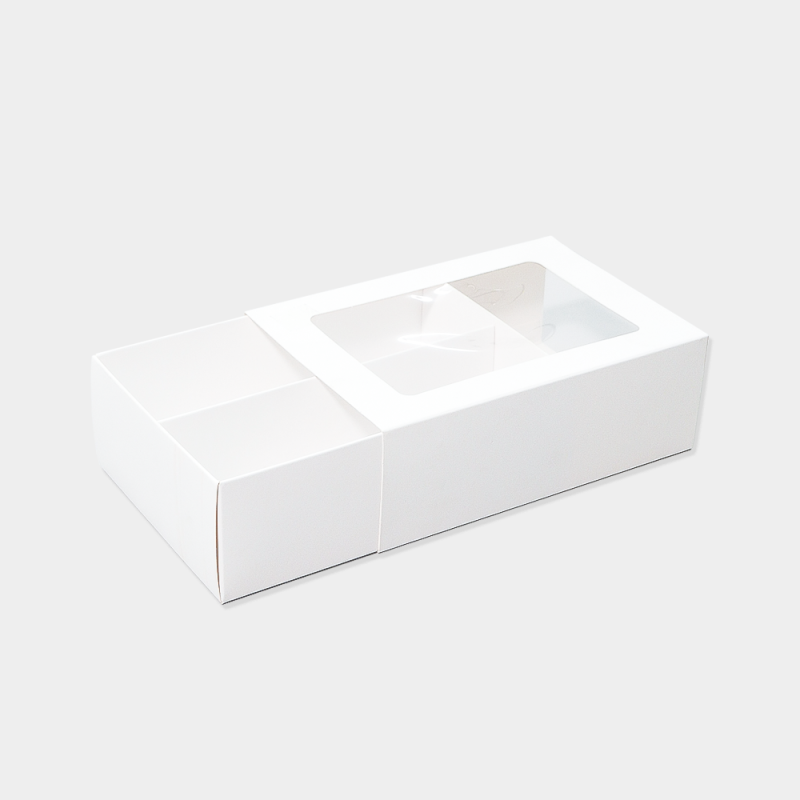 [ G3 ] WINDOW WHITE SLIDING GIFT BOX WITH DIVIDER - 25 PCS - BOX2PAC ...