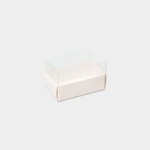 [ G1 ] CLEAR LID DIVIDER WHITE CARRY GIFT BOX - 10PCS - BOX2PAC ...