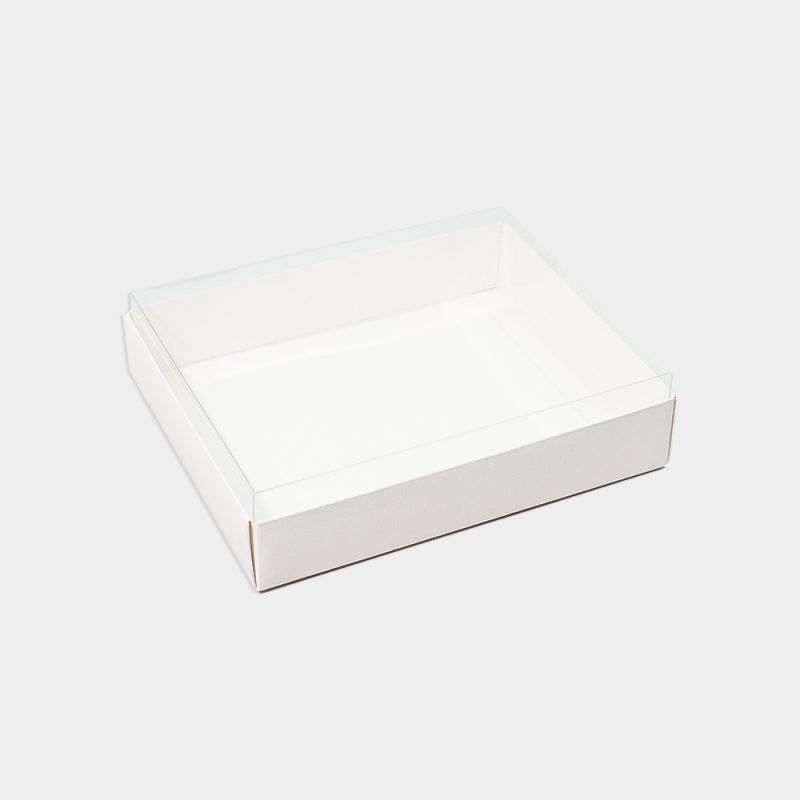 [ G2 ] SMALL RECTANGLE WHITE CLEAR LID GIFT BOX - 25PCS - BOX2PAC ...