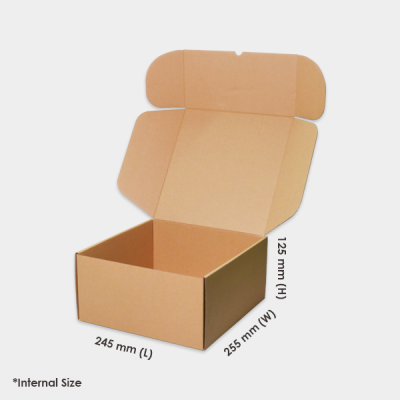 [245mm] KRAFT DIE CUT - SQUARE - 10PCS - BOX2PAC - Malaysia Online Box ...