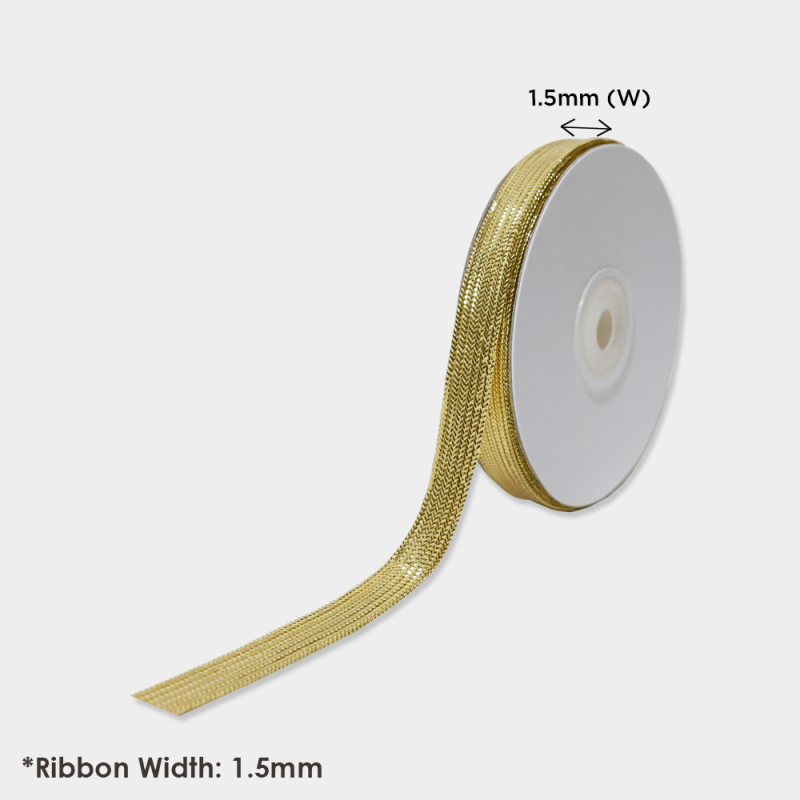 [ RIBBON ] 1.5MM GOLD METALLIC RIBBON - 15M - BOX2PAC - Malaysia Online ...