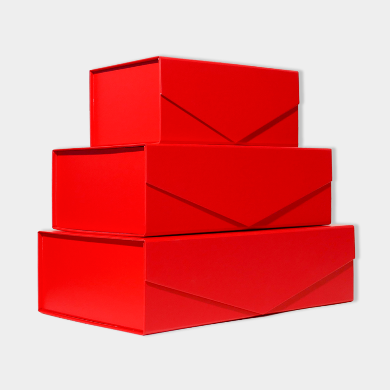 [ G3 ] CLASSIC MATTE RED COLLAPSIBLE MAGNETIC LID GIFT BOX *minimum ...