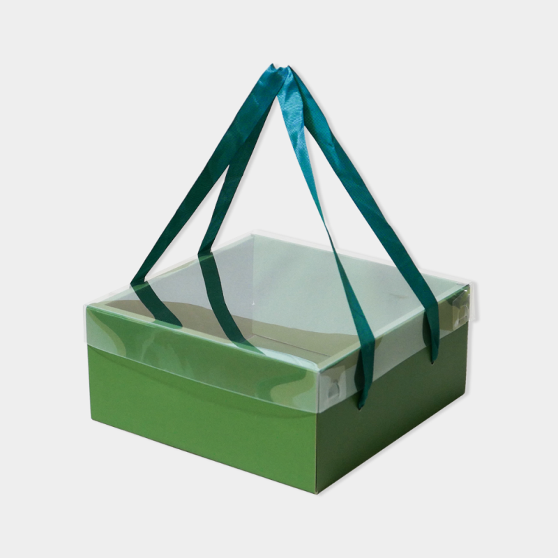 [ G1 ] CLEAR LID GREEN CARDBOARD CARRY BOX - 10PCS - BOX2PAC - Malaysia ...