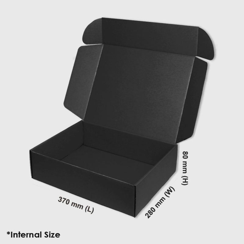 G1 – [370mm] BLACK DIE CUT – 10PCS - BOX2PAC - Malaysia Online Box Store